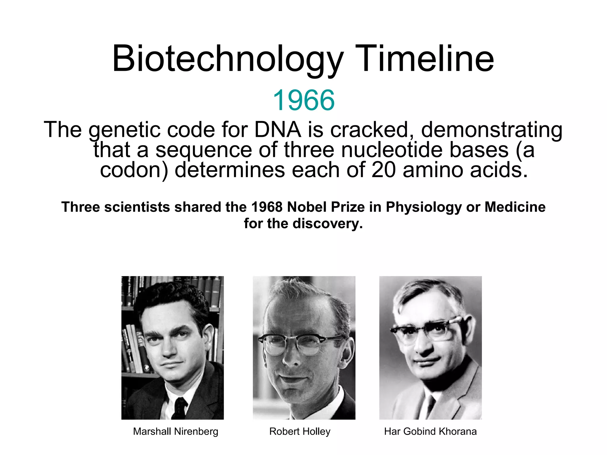 Unit1 biotechnology timeline | PPT