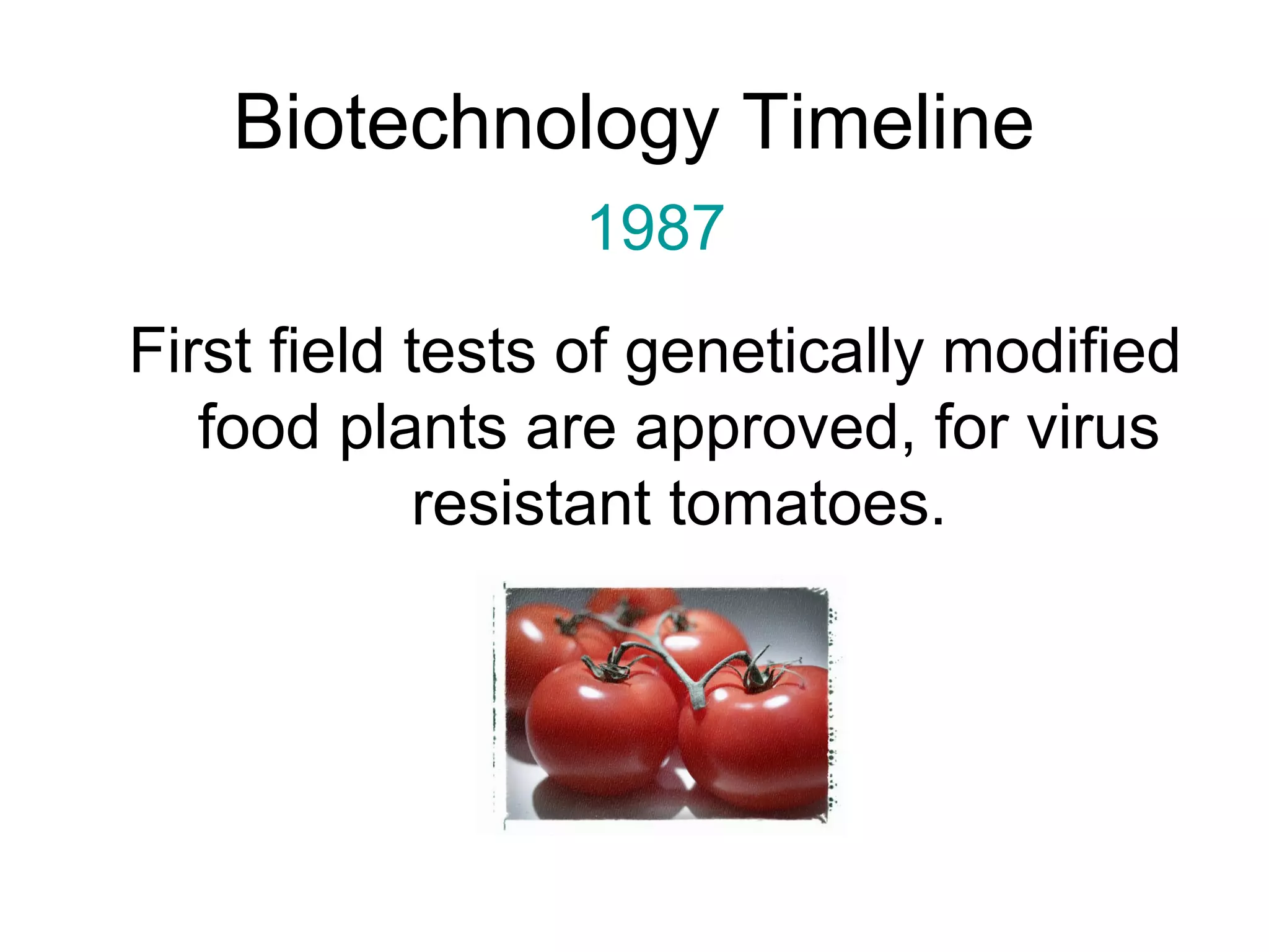 Unit1 biotechnology timeline | PPT