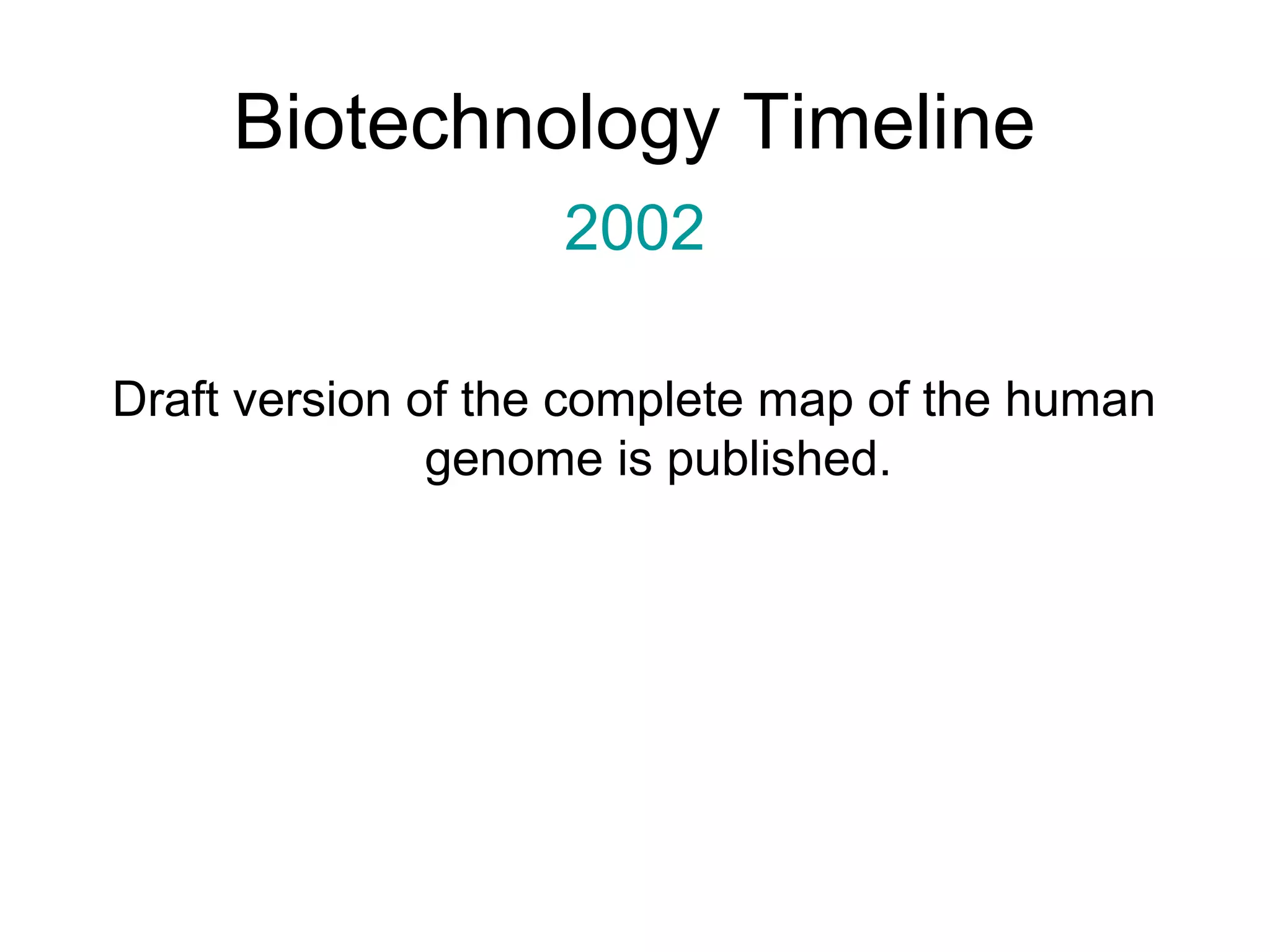 Unit1 biotechnology timeline | PPT