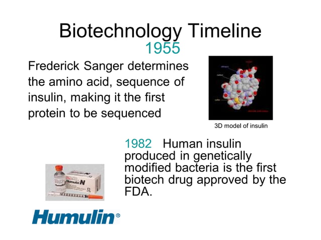 Unit1 biotechnology timeline | PPT | Genetics | Science