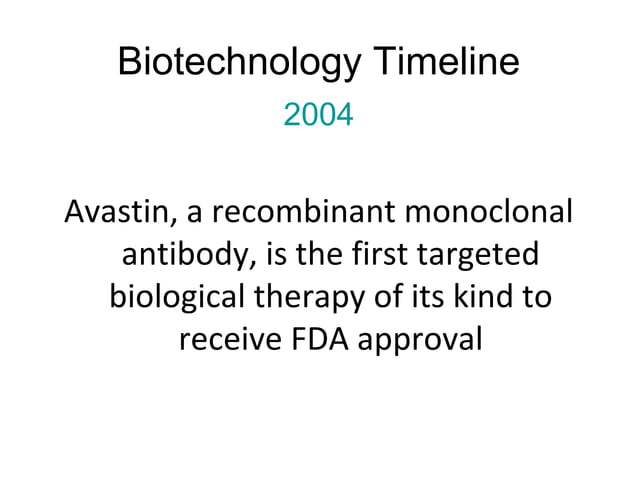 Unit1 biotechnology timeline | PPT | Genetics | Science