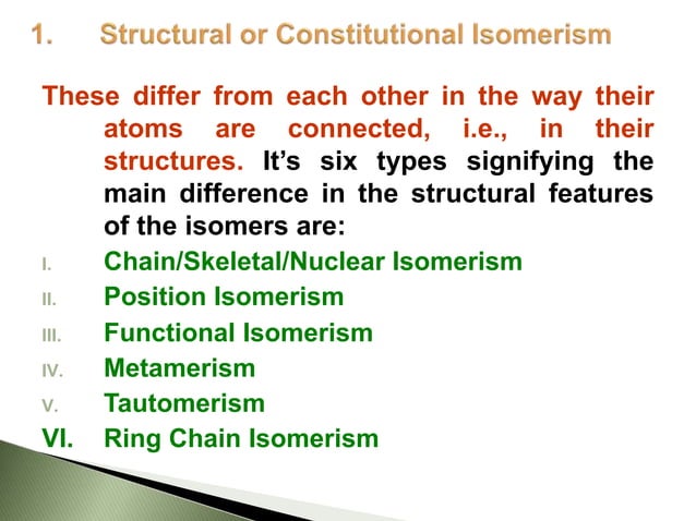 Unit 1b isomerism and its types | PPTX