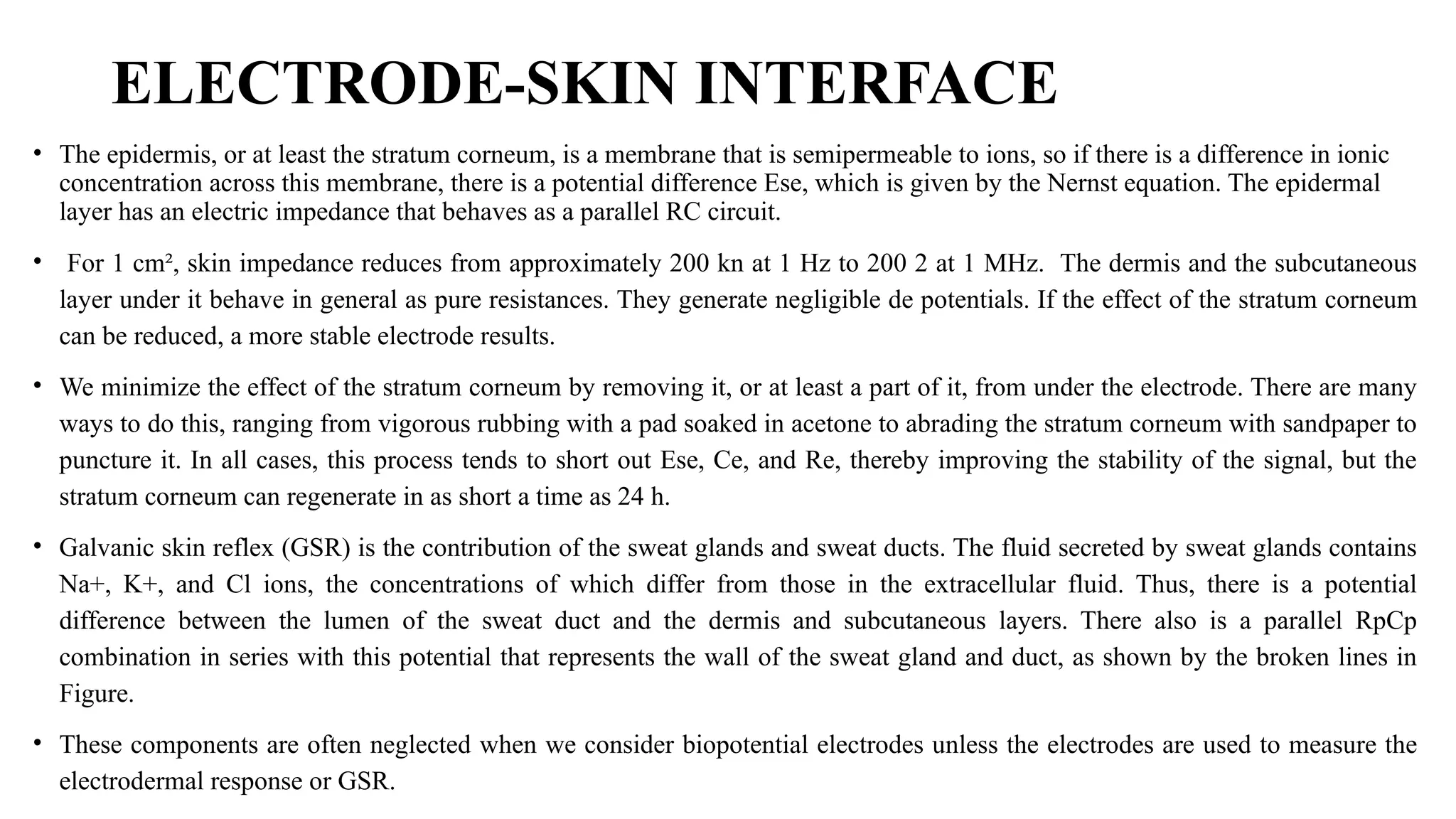 BIOMEDICAL INSTRUMENTATION UNIT I BIOPOTENTIAL ELECTRODES | PPTX