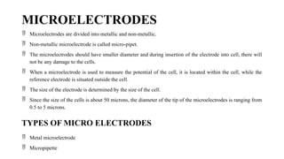BIOMEDICAL INSTRUMENTATION UNIT I BIOPOTENTIAL ELECTRODES | PPTX