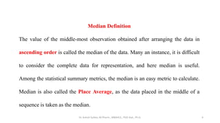 Unit 1 bp801 t c median with solved examples | PDF