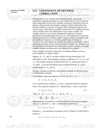 Unit 1 BP801T t h multiple correlation examples | PDF