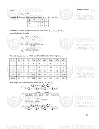 Unit 1 BP801T t h multiple correlation examples | PDF