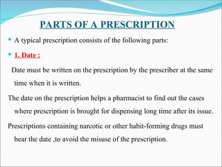 UNIT 1B PRESCRIPTION IN PROFESSION OF PHARMACY.ppt