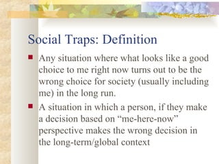 Unit1b Social Traps | PPT