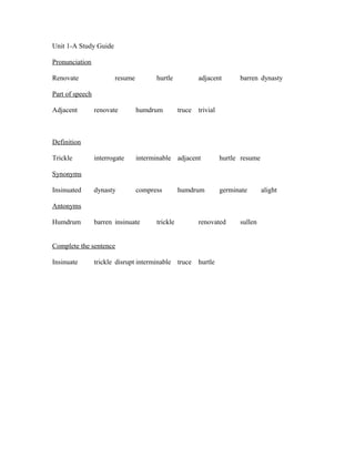 Unit 1 b study copy | PDF