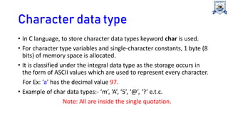 Unit 1 Built in Data types in C language.ppt