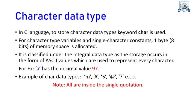 Unit 1 Built in Data types in C language.ppt