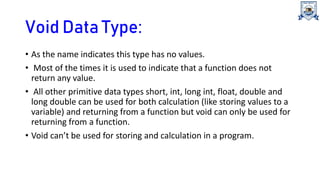 Unit 1 Built in Data types in C language.ppt