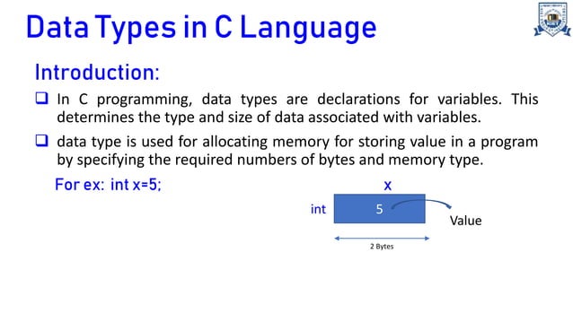 Unit 1 Built in Data types in C language.ppt
