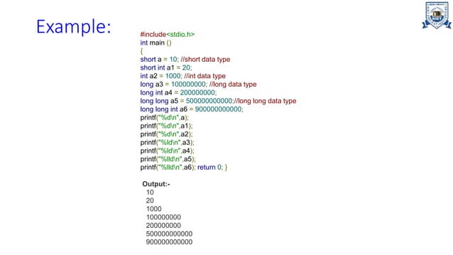 Unit 1 Built in Data types in C language.ppt