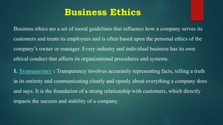 Unit 1 business ethics an overview | PPTX