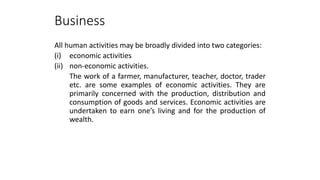 Unit 1 business meaning & CHARACTERISTICS | PPTX