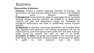 Unit 1 business meaning & CHARACTERISTICS | PPTX