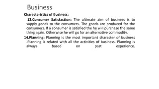 Unit 1 business meaning & CHARACTERISTICS | PPTX