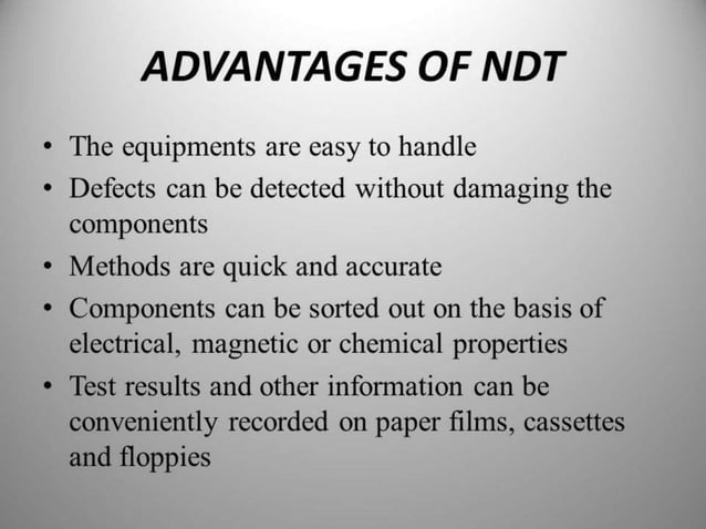 INTRODUCTION OF NDT | PPT