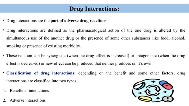 Unit 1c- Adverse drug reactions and drug interactions | PPTX ...