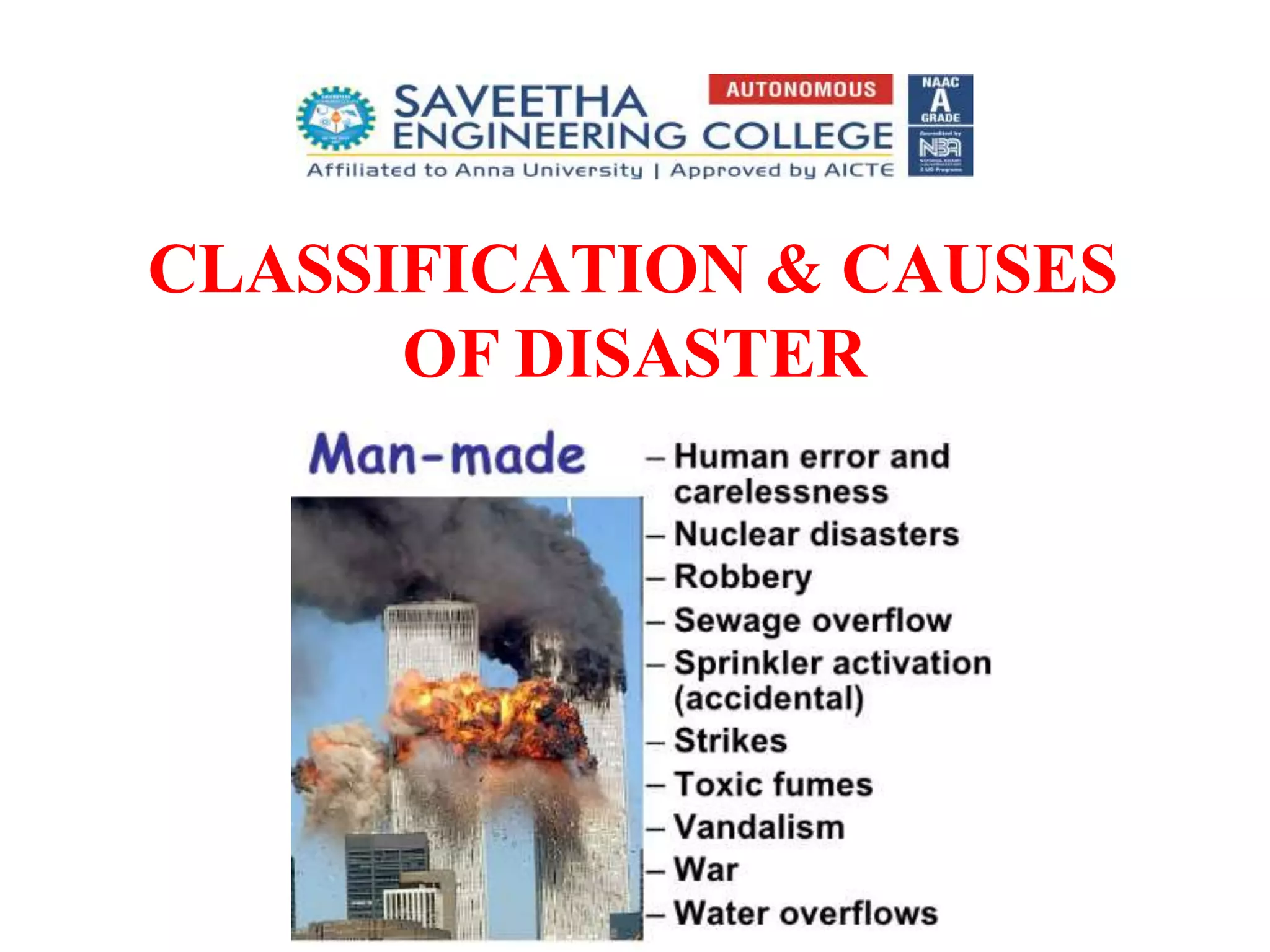 Unit1c classification & causes of disaster | PPTX