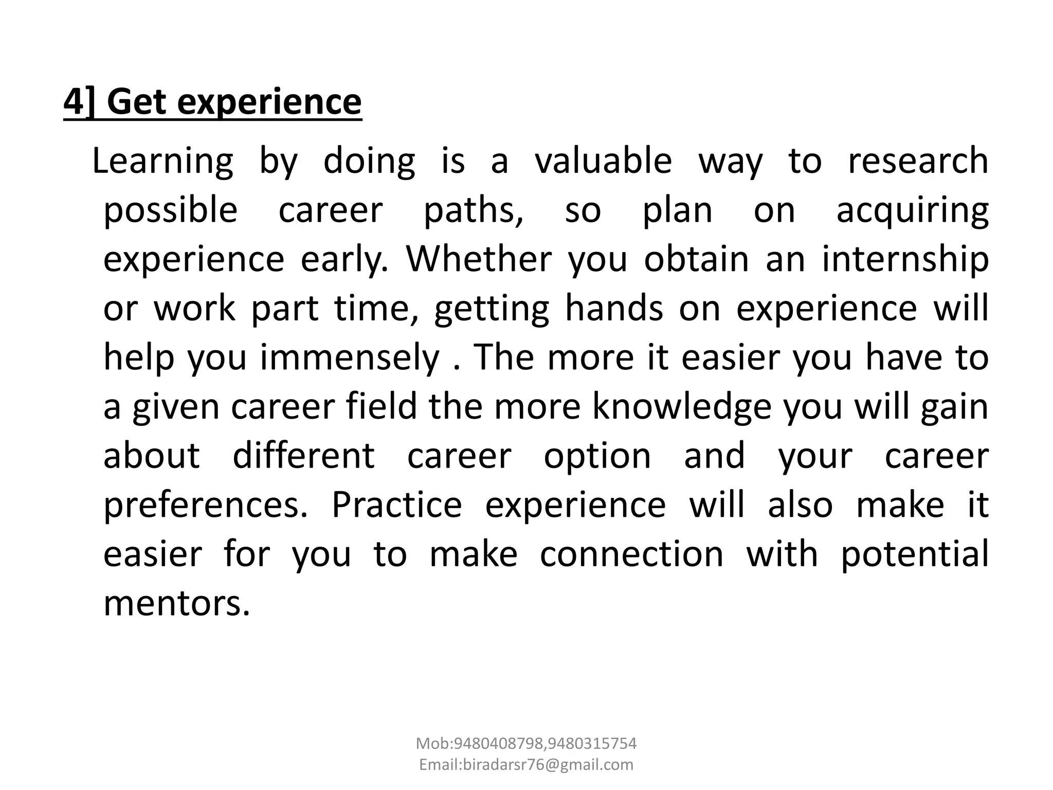 Unit 1 career panning converted | PPT