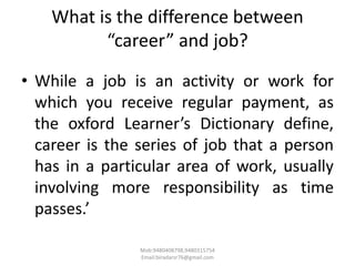 Unit 1 career panning converted | PPT