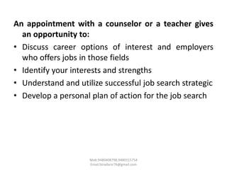 Unit 1 career panning converted | PPT