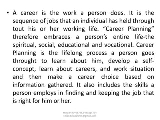 Unit 1 career panning converted | PPT