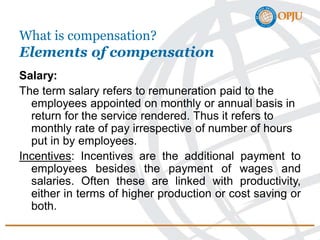 Unit 1 Compensation and Benefit analysis | PPT