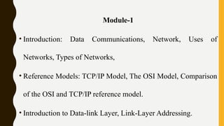 Module 1 computer network and protocols | PPTX