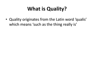 Unit 1 ce 547 quality transition | PPT
