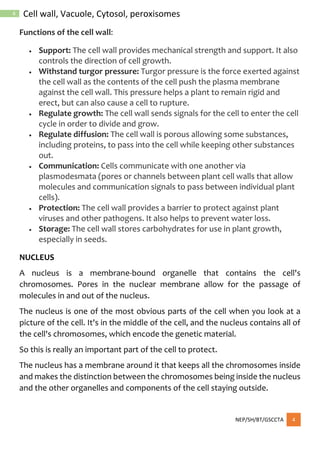 unit 1 cell wall , vacuole.pdf | Biological Sciences | Science