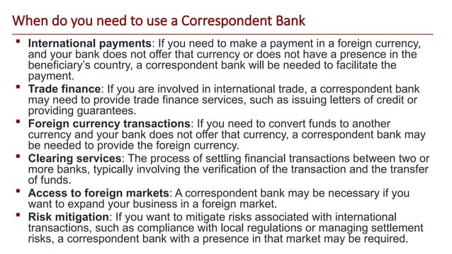 Functions of International Banking. . | PPTX