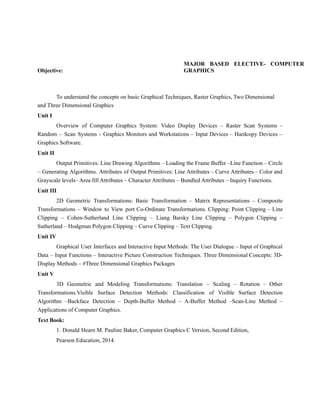 Computer Graphics | PDF
