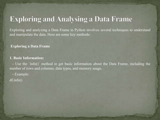 Unit 1 Ch 2 Data Frames digital vis.pptx | Programming Languages | Computing