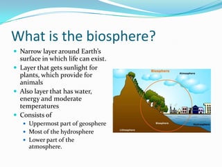 Unit 1 ch3 s3 the hydrosphere & biosphere | PPTX