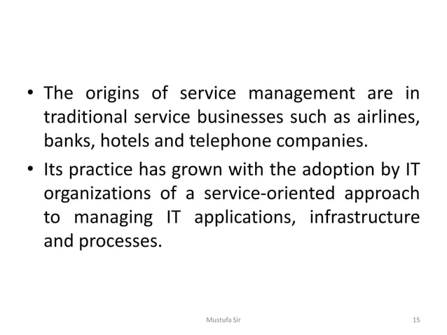 Unit 1 chap1 it service management | PDF