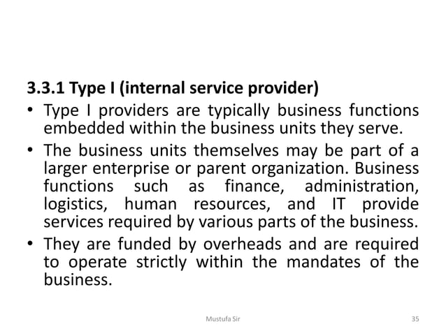 Unit 1 chap2 it service management | PPT