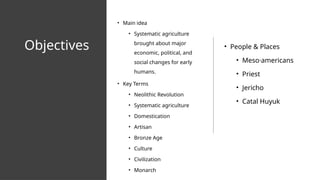 Unit 1 Chapter 1 Section 2 The Neolithic Revolution and the Rise of ...