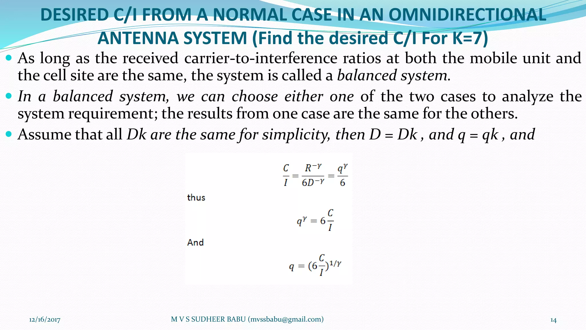ELEMENTS OF CELLULAR RADIO SYSTEM DESIGN | PPSX
