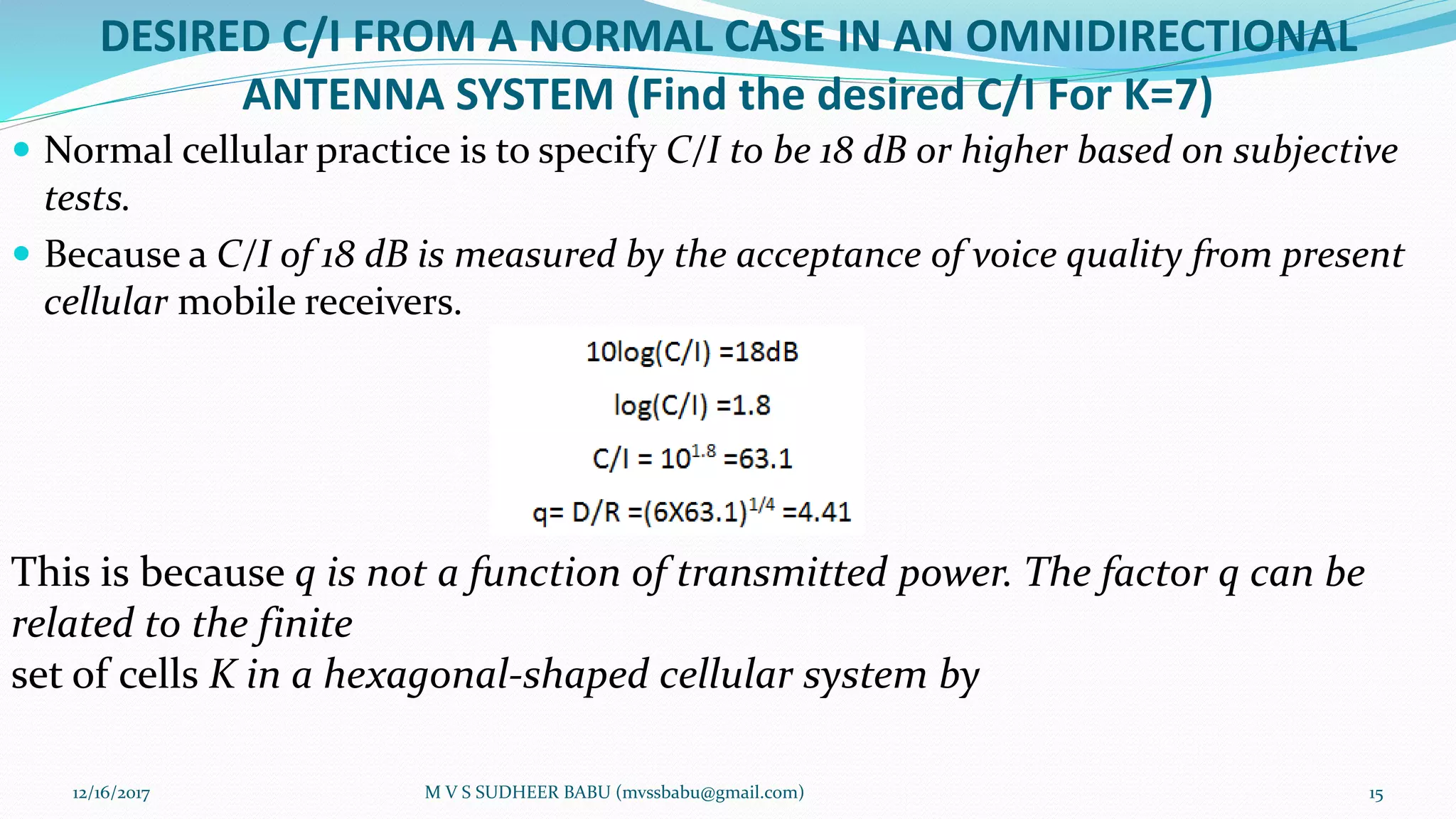 ELEMENTS OF CELLULAR RADIO SYSTEM DESIGN | PPSX