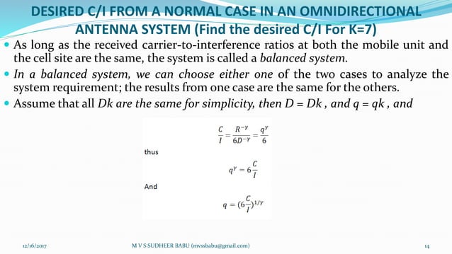 ELEMENTS OF CELLULAR RADIO SYSTEM DESIGN | PPSX