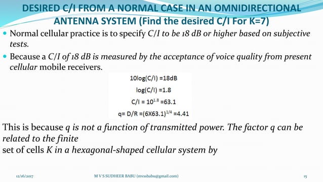 ELEMENTS OF CELLULAR RADIO SYSTEM DESIGN | PPSX