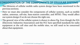 ELEMENTS OF CELLULAR RADIO SYSTEM DESIGN | PPSX