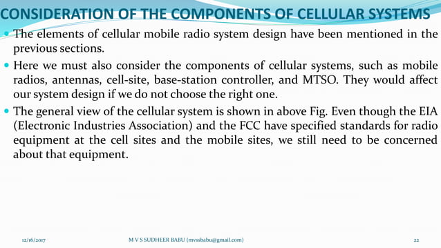 ELEMENTS OF CELLULAR RADIO SYSTEM DESIGN | PPSX