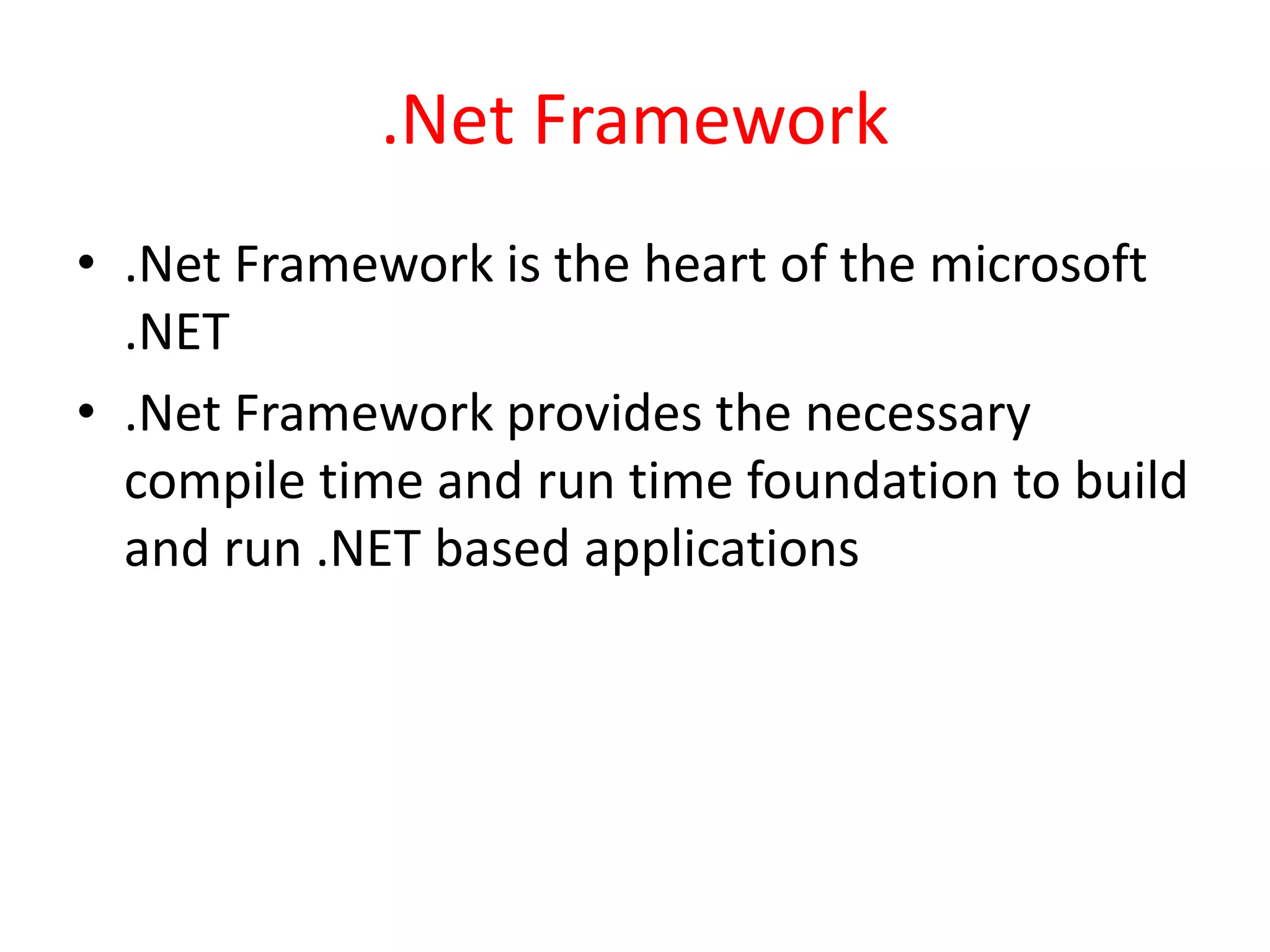 .NET Framework | PPTX