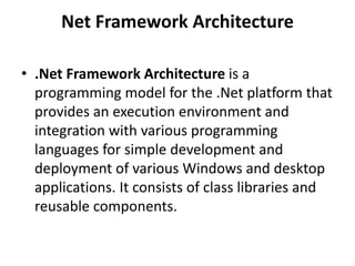 .NET Framework | PPTX