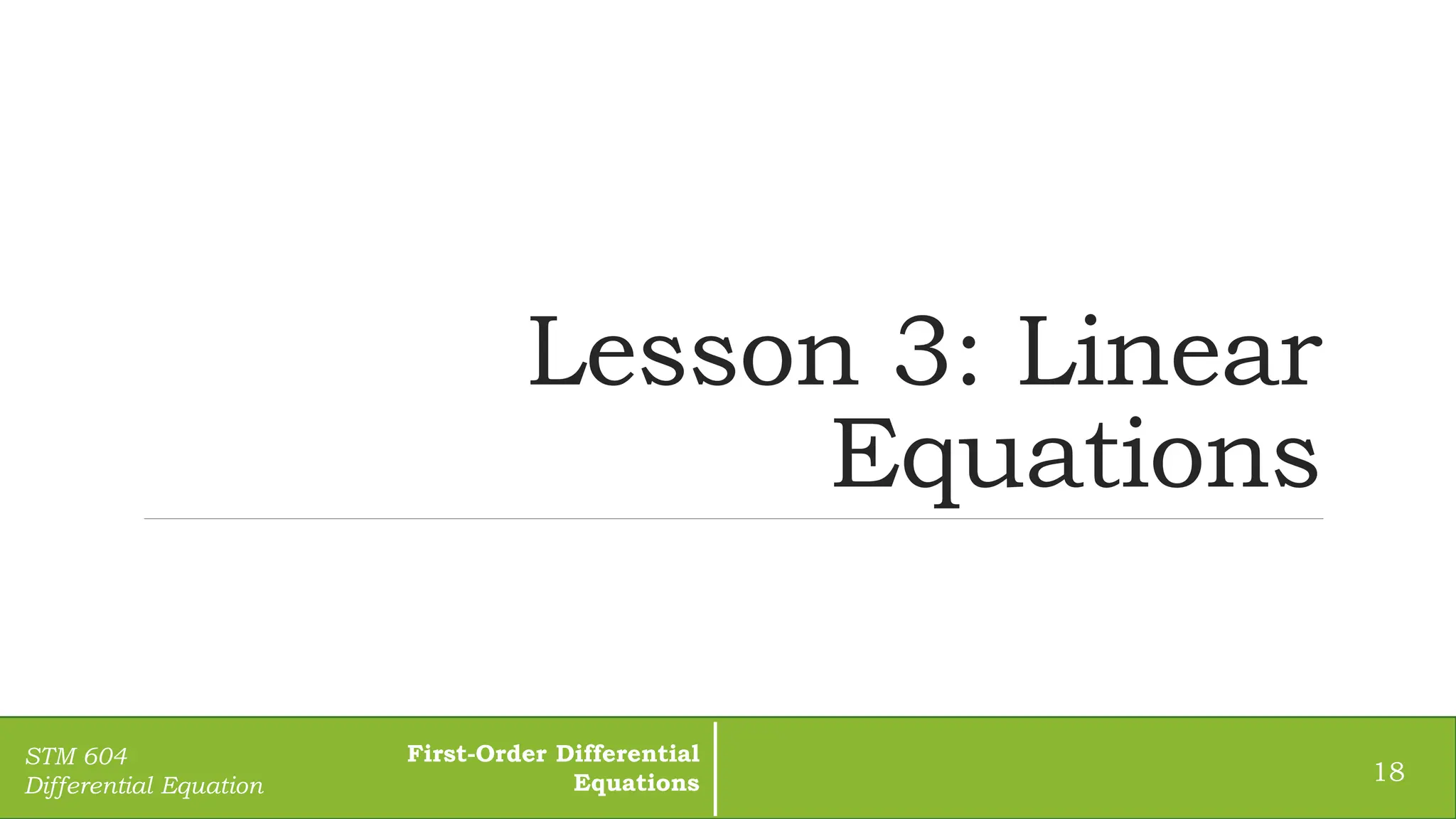 Introduction to Differential Equations and First-Order Differential ...